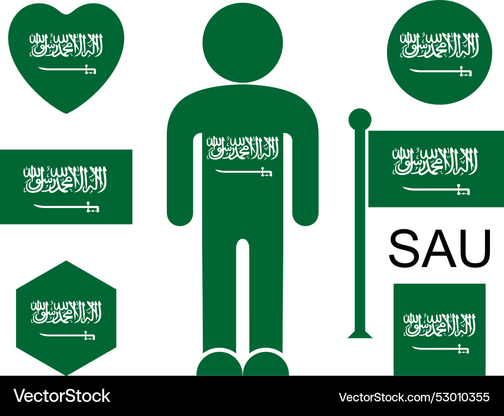 Flag of saudi arabia Royalty Free Vector Image
