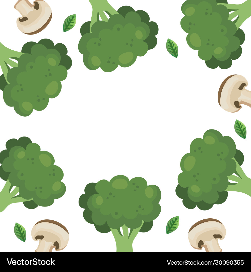 Frische Gemüse-Ikonen rahmen Lizenzfreies Vektorbild