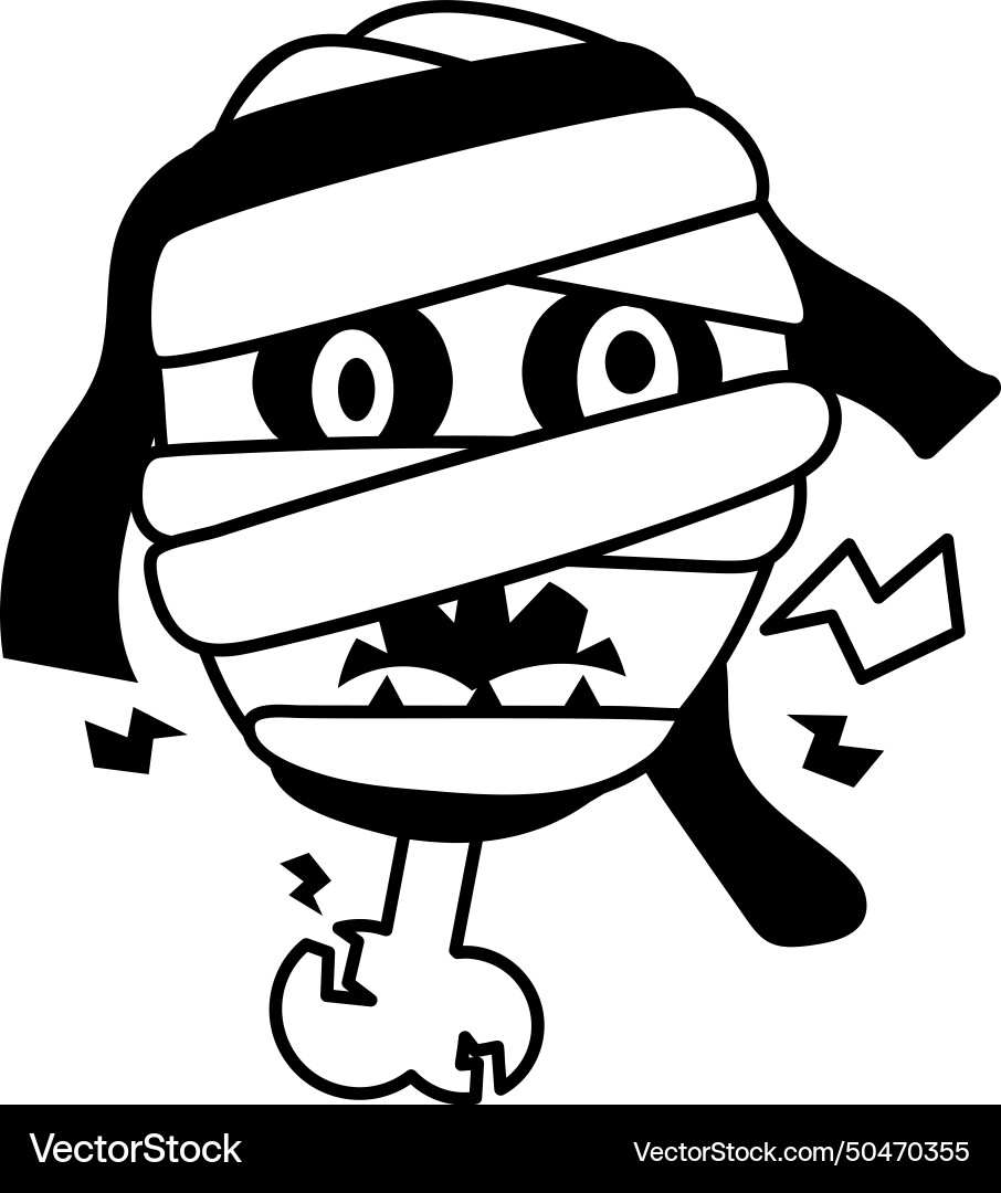 Mummy head Royalty Free Vector Image - VectorStock