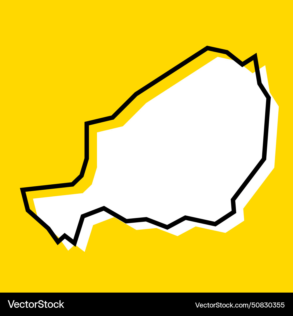 Niger simplified map Royalty Free Vector Image
