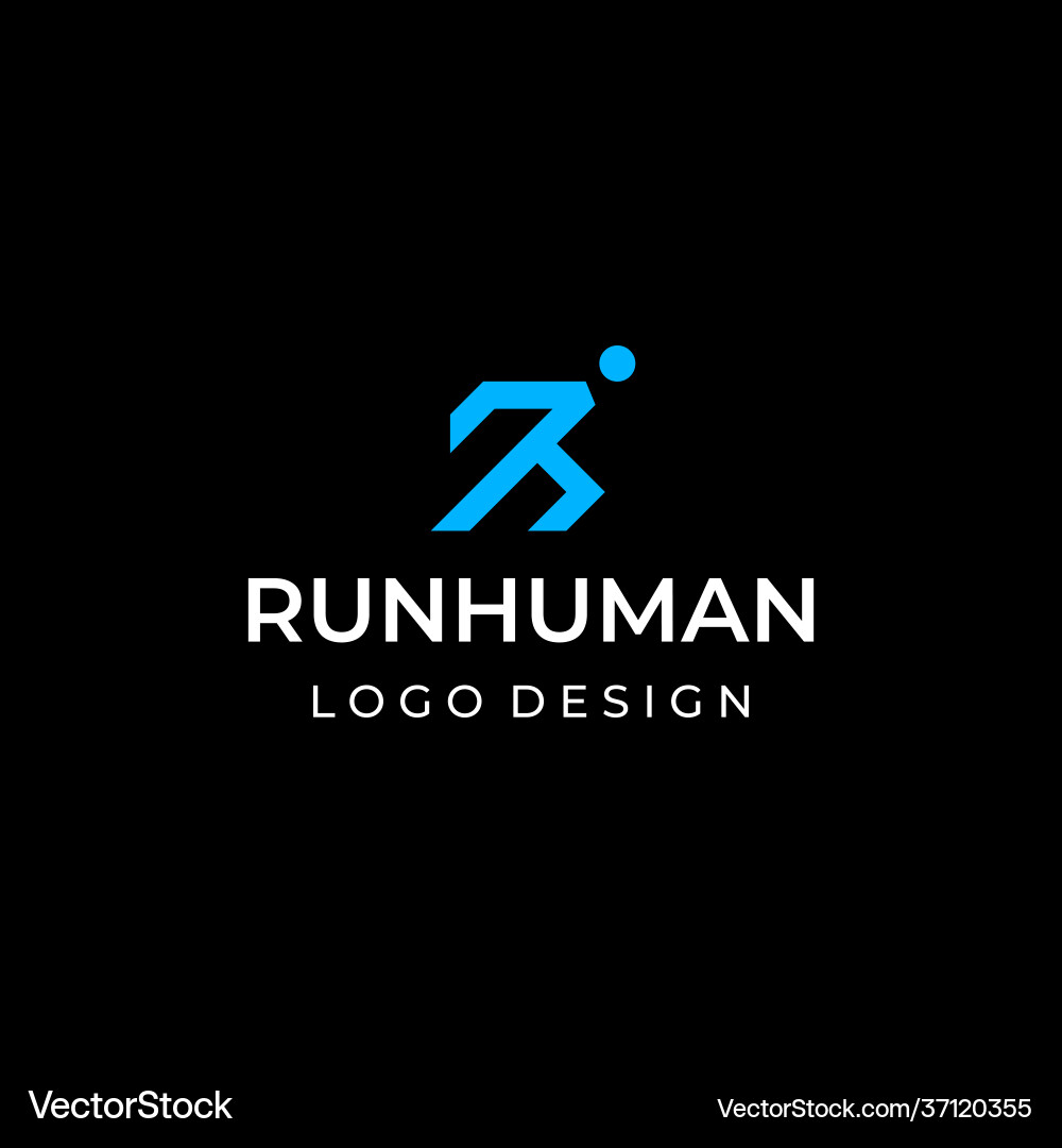 Run man logo Royalty Free Vector Image - VectorStock