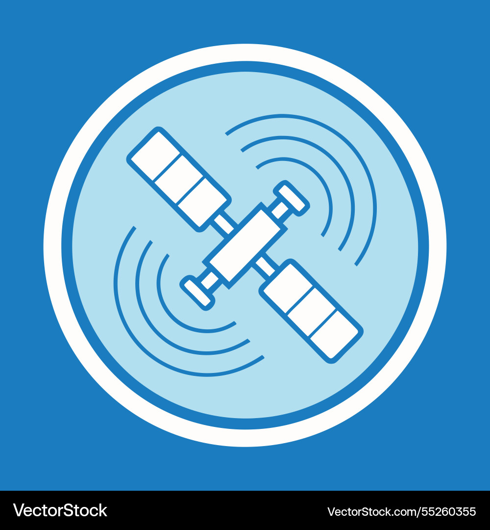 Satellite communication icon design for digital Vector Image
