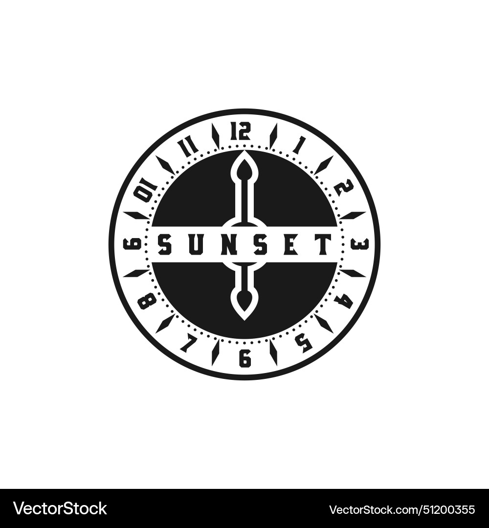 Sunset logo Royalty Free Vector Image - VectorStock