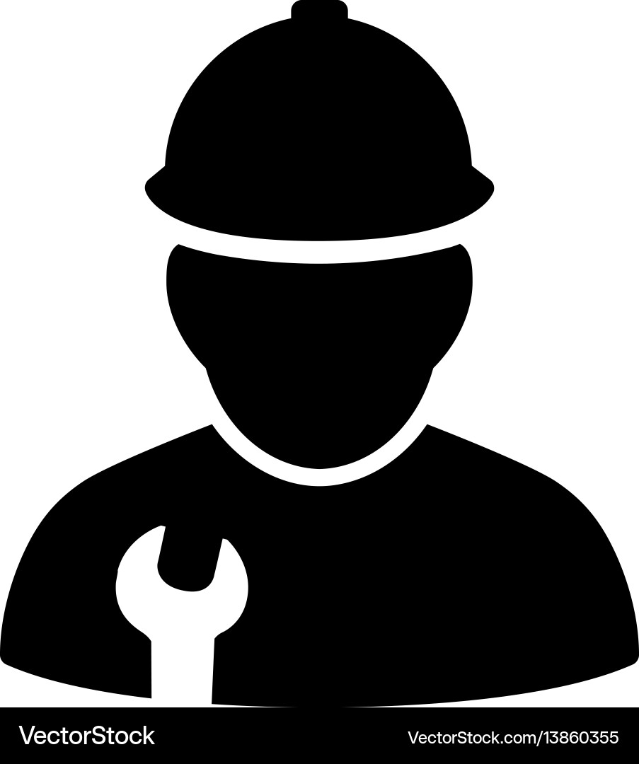 Worker flat icon Royalty Free Vector Image - VectorStock