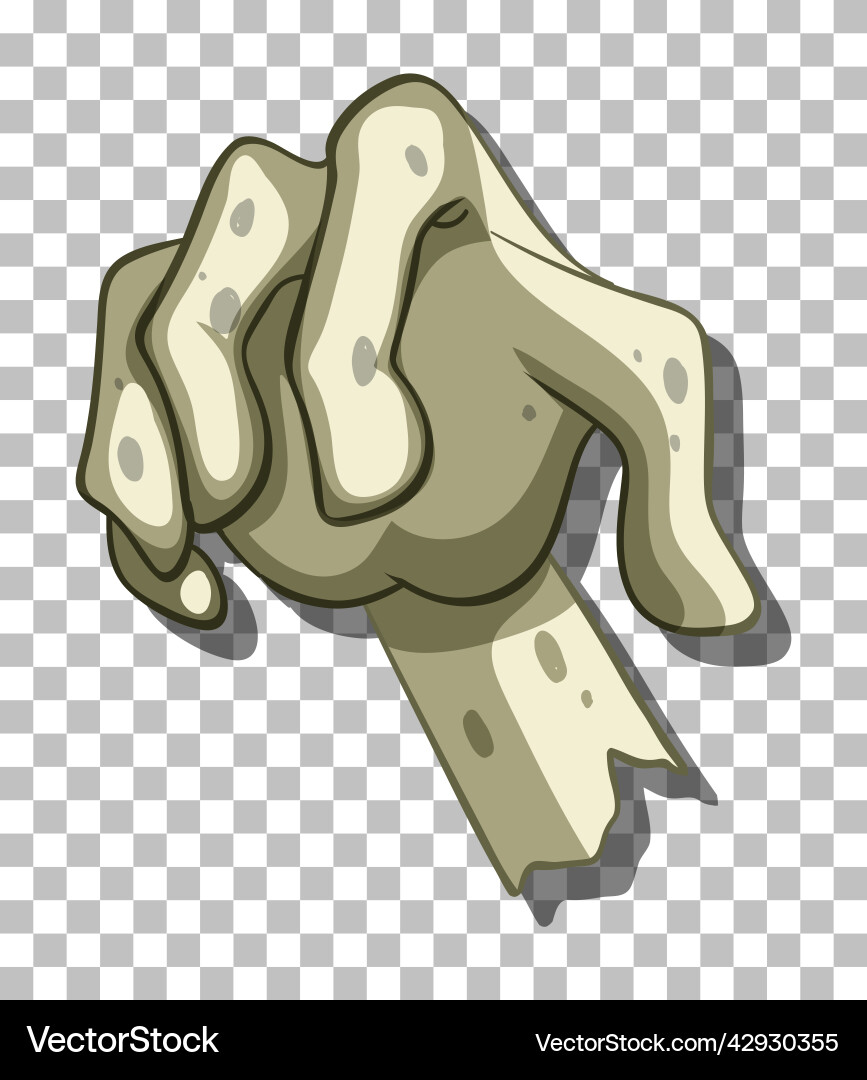 Zombie hand in cartoon style Royalty Free Vector Image