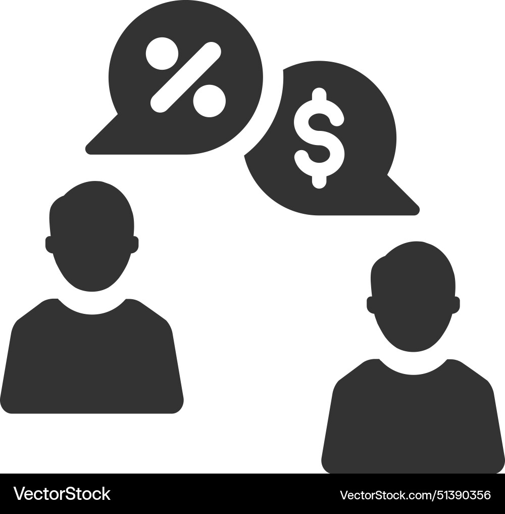 Business negotiation icon Royalty Free Vector Image