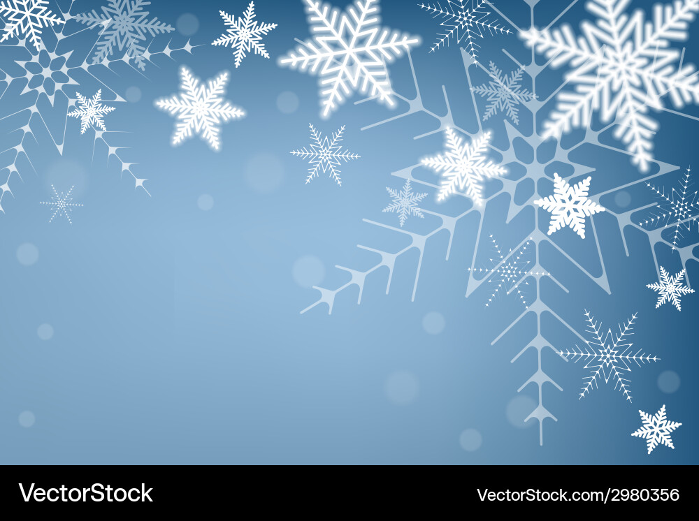 Christmas snowflakes background Royalty Free Vector Image