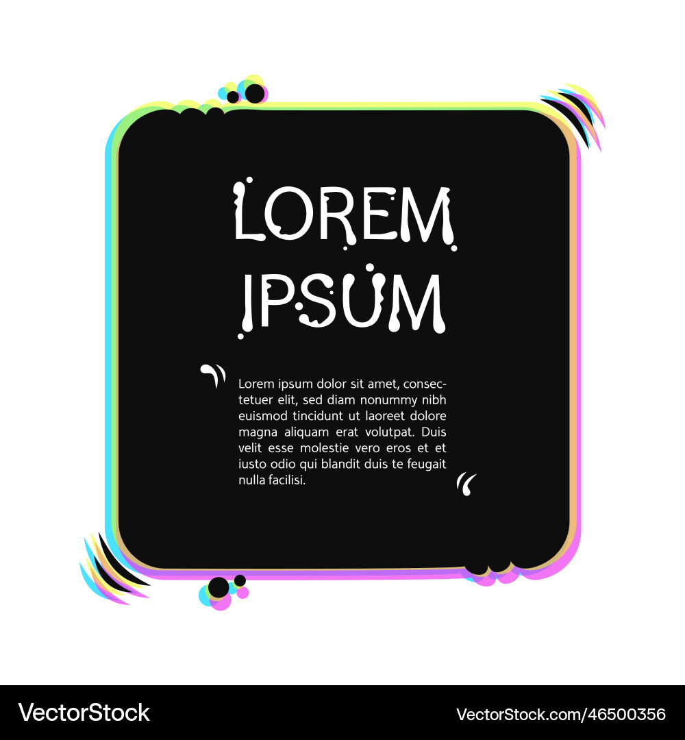 Copy space with holographic effect Royalty Free Vector Image