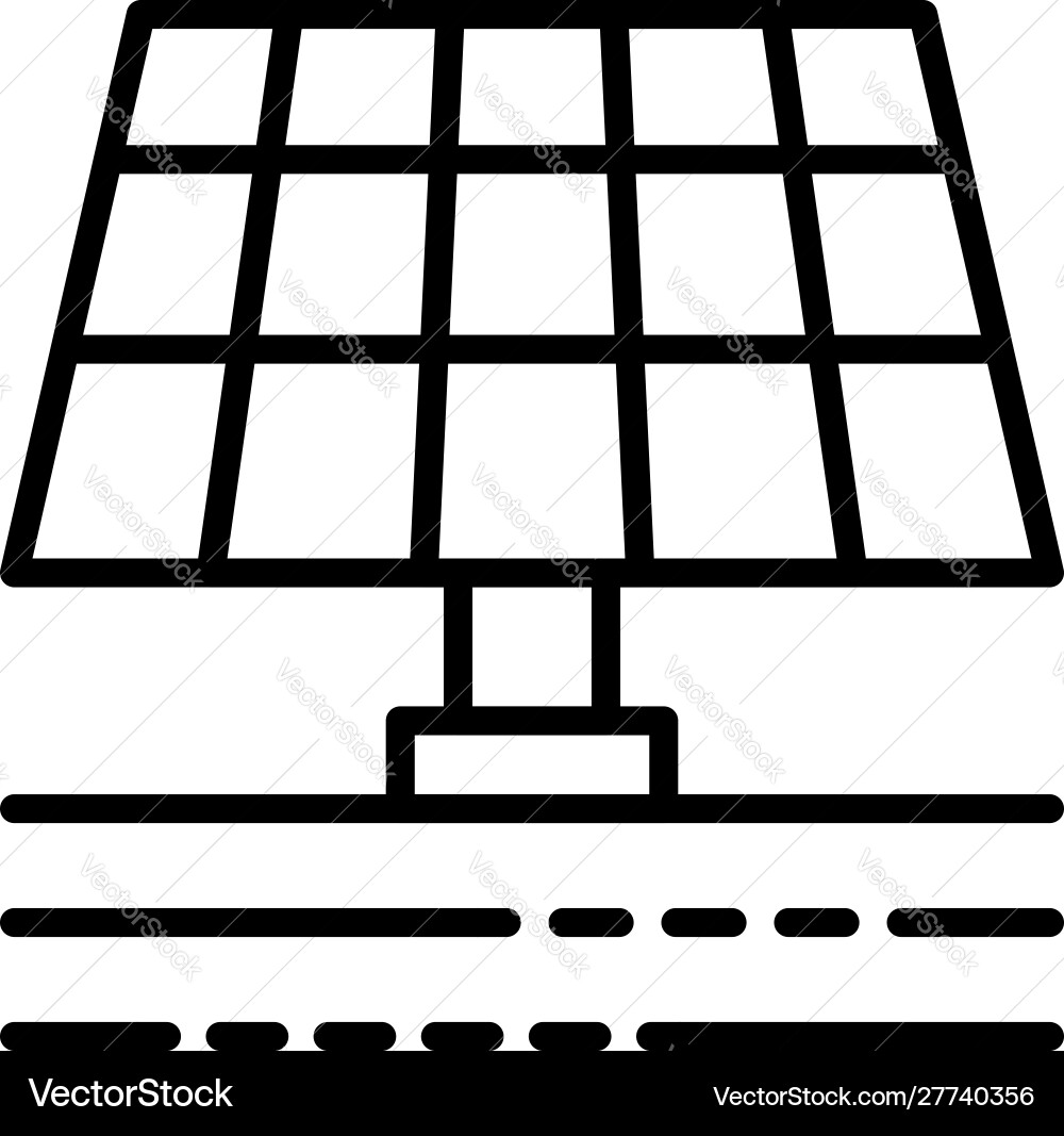 Farm solar panel icon outline style Royalty Free Vector