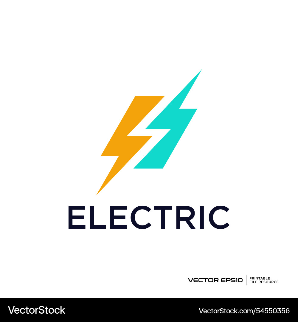 Flash electrical logo Royalty Free Vector Image