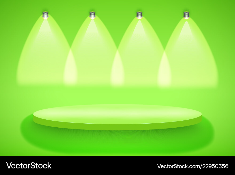 Green presentation platform Royalty Free Vector Image
