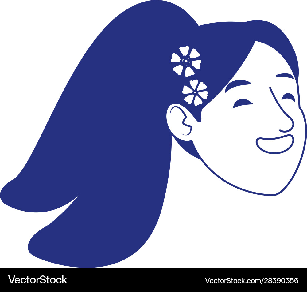 Isolated woman head design Royalty Free Vector Image