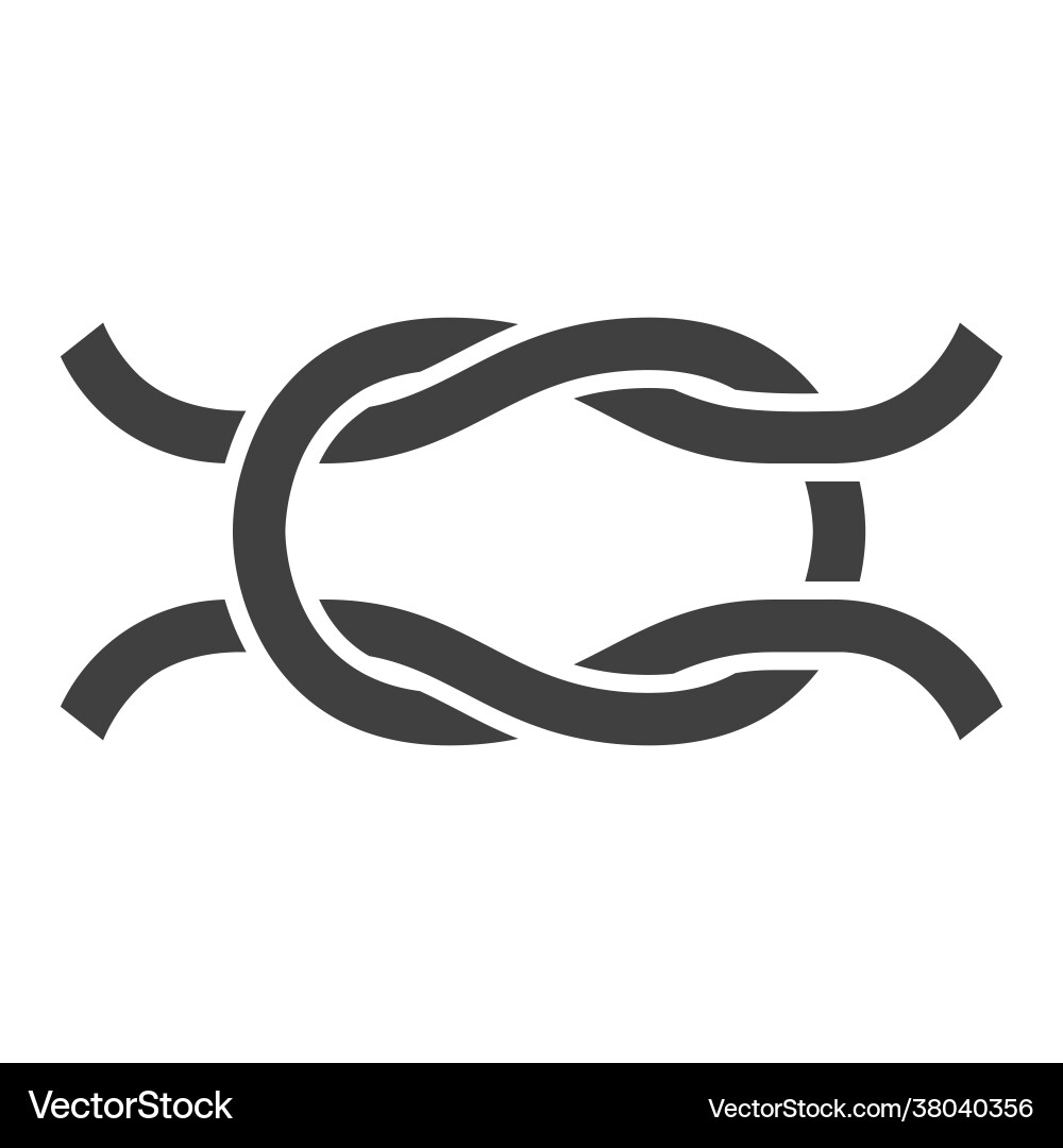 Monochrome Infinity Knot Royalty Free Vector Image