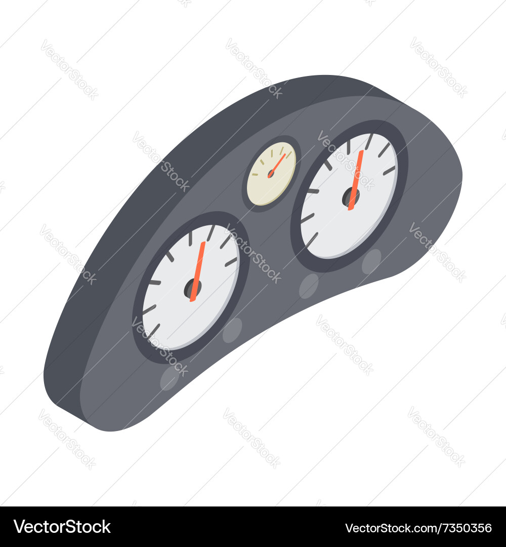 Racing Car Dashboard Isometric Icon Royalty Free Vector