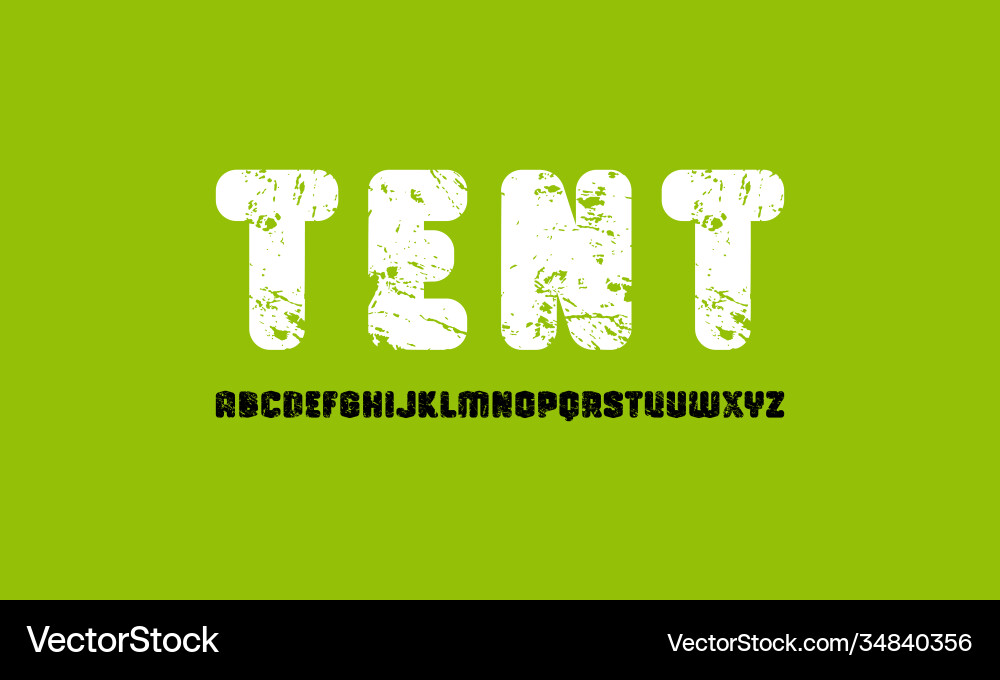 Sans serif font with rounded corners Royalty Free Vector