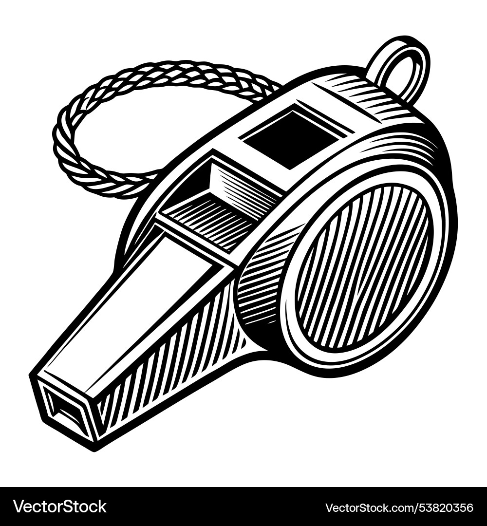 Silhouette whistle isolated Royalty Free Vector Image