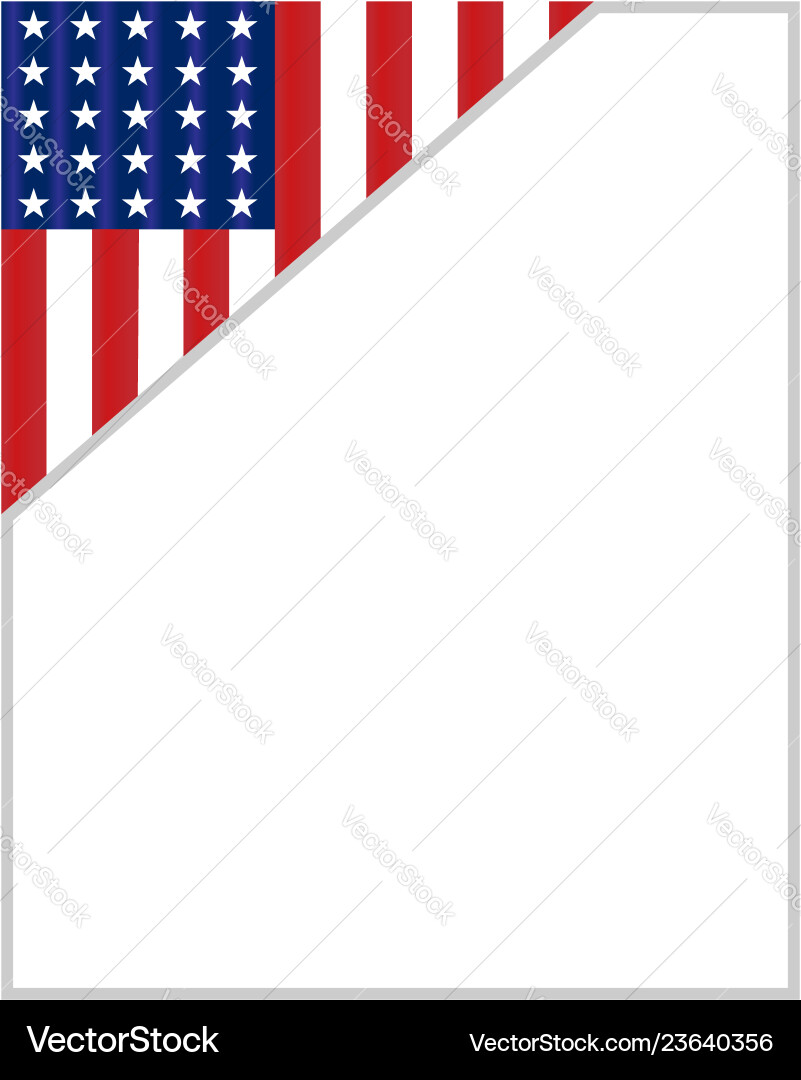 Corner Border American Flag