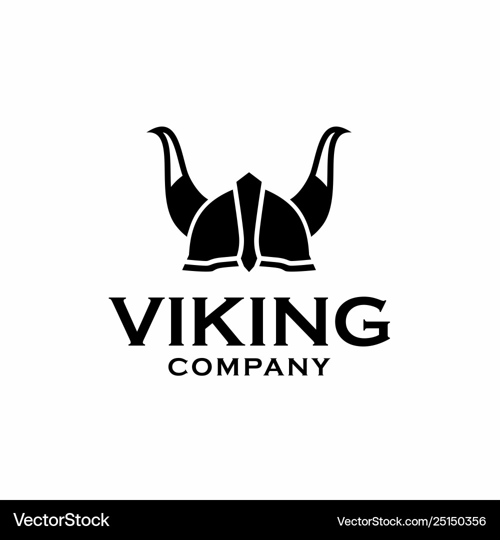 Viking Helm Logo Design Lizenzfreies Vektorbild