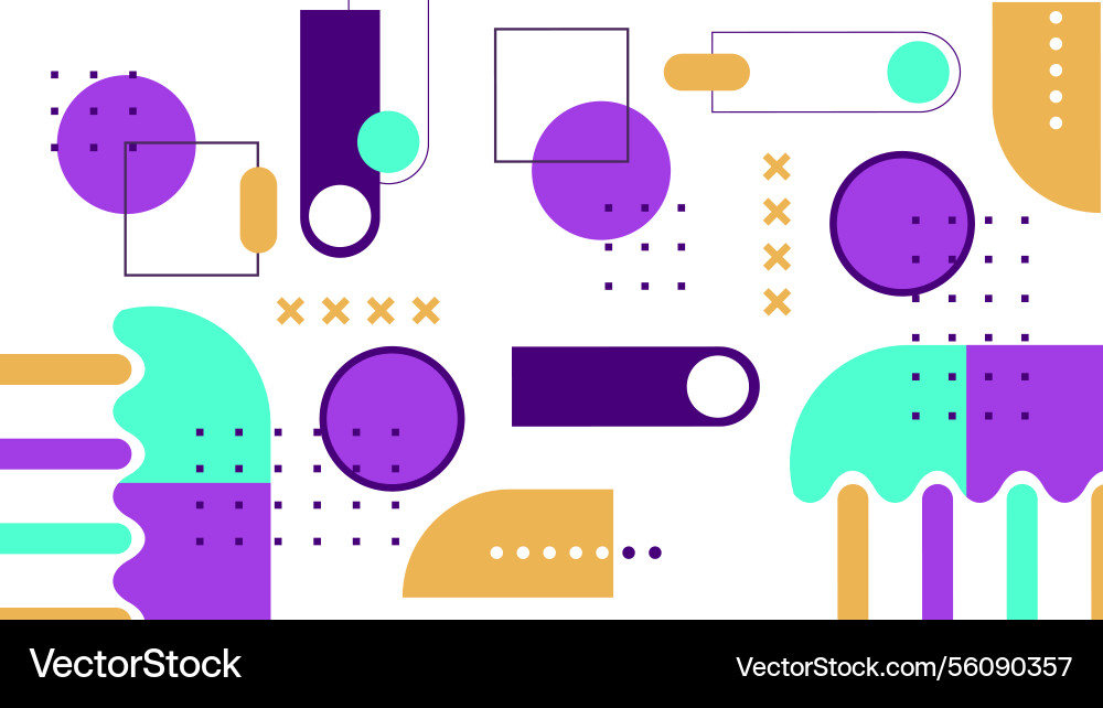 Abstract geometric background with shape patterns Vector Image