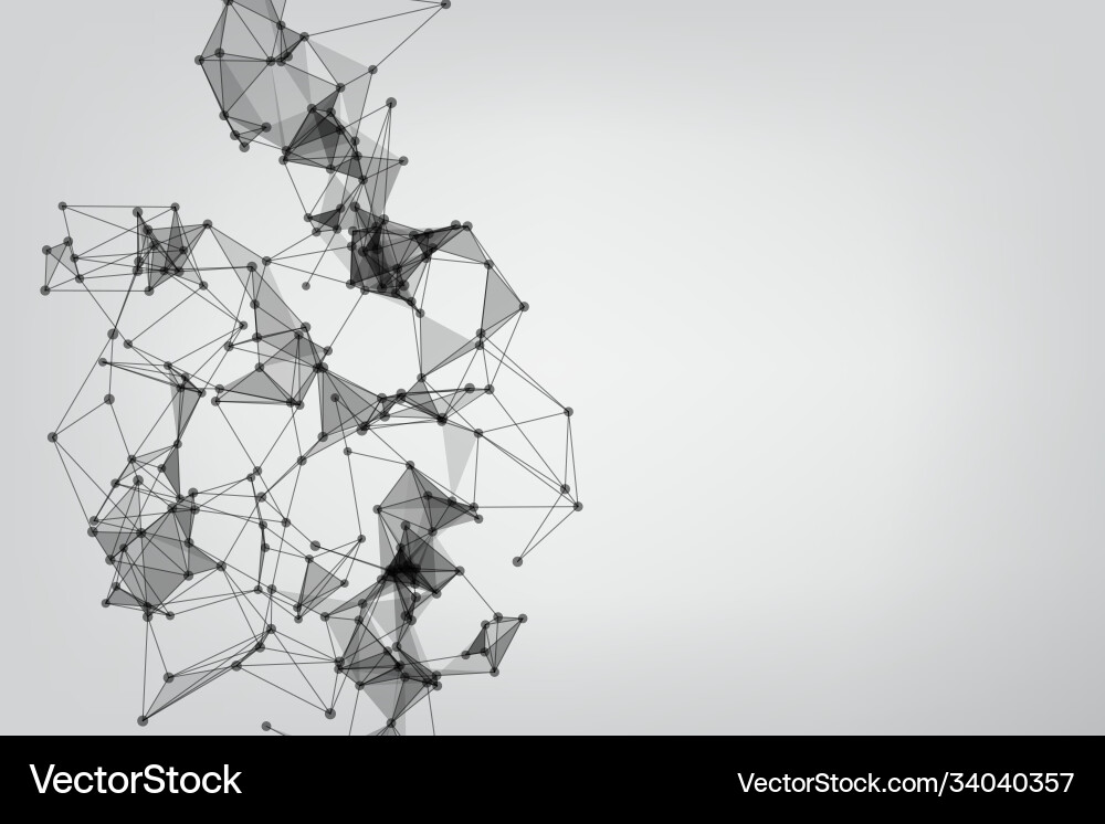 Abstract low poly lines mesh white background Vector Image