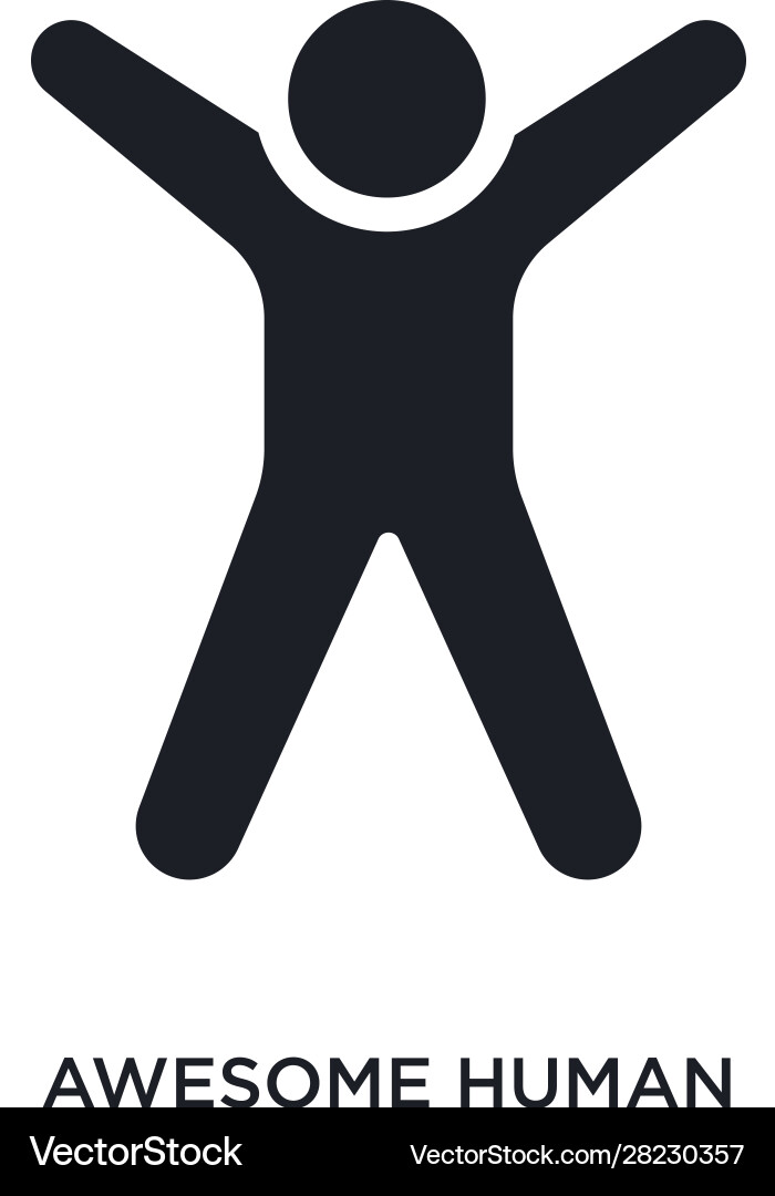 Awesome human isolated icon simple element from Vector Image