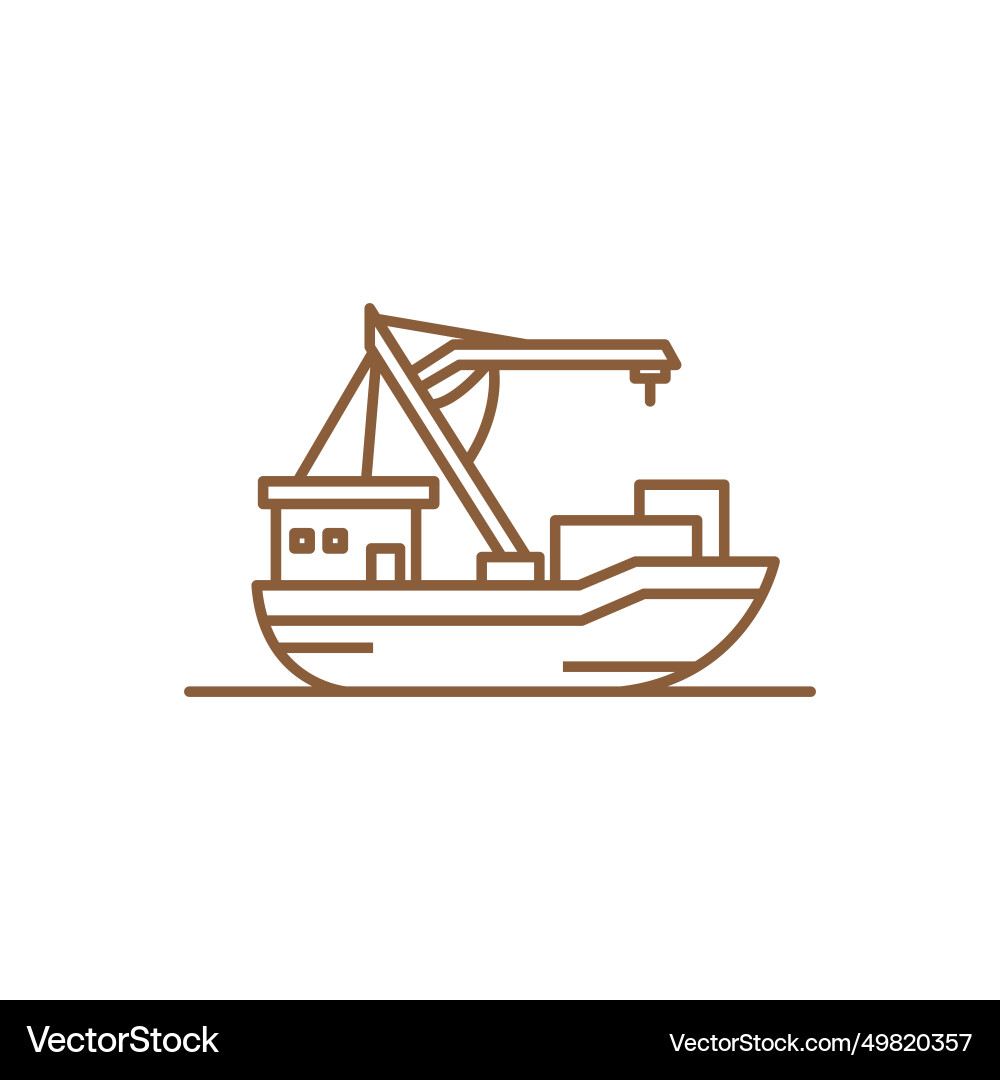 Boat wood icon logo design Royalty Free Vector Image
