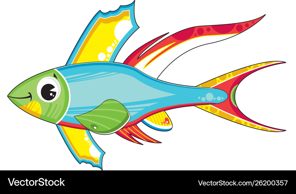 Cartoon tropical fish Royalty Free Vector Image