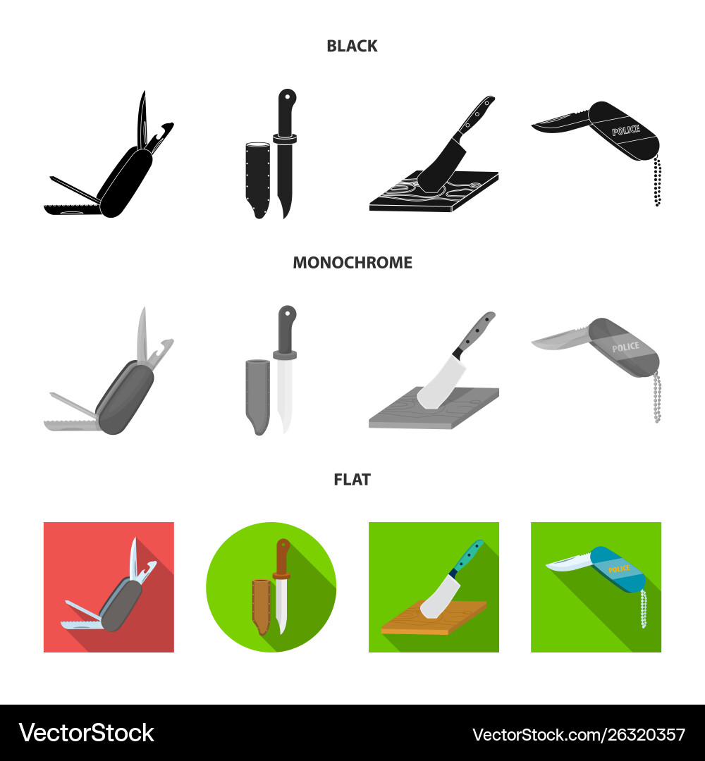 Design knife and cut icon collection Royalty Free Vector