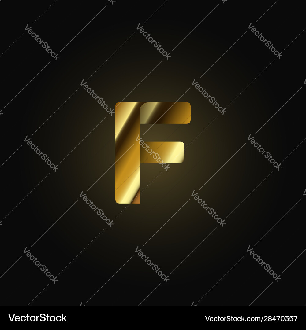 Gold paper folded character from a typeset Vector Image