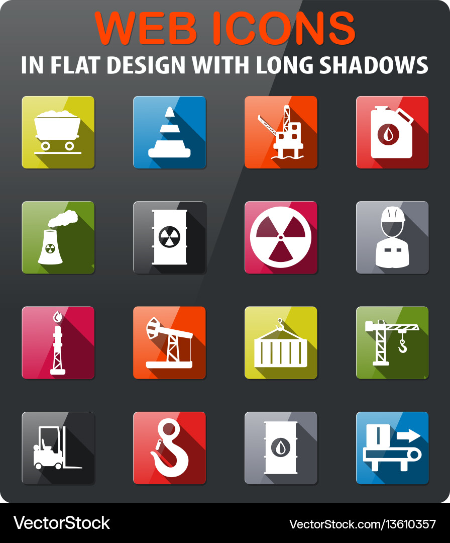 Industrie einfach Icons Lizenzfreies Vektorbild