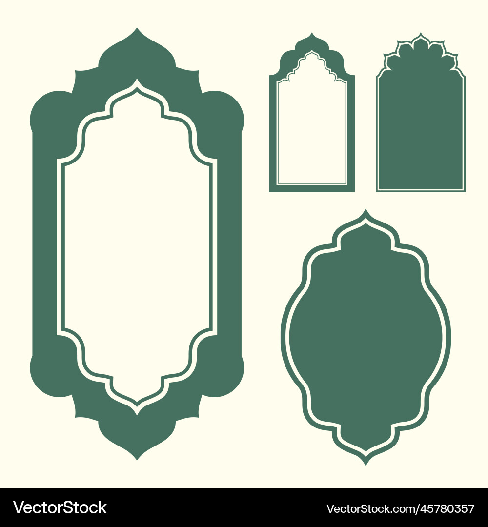 Islamic ramadan shape collection Royalty Free Vector Image