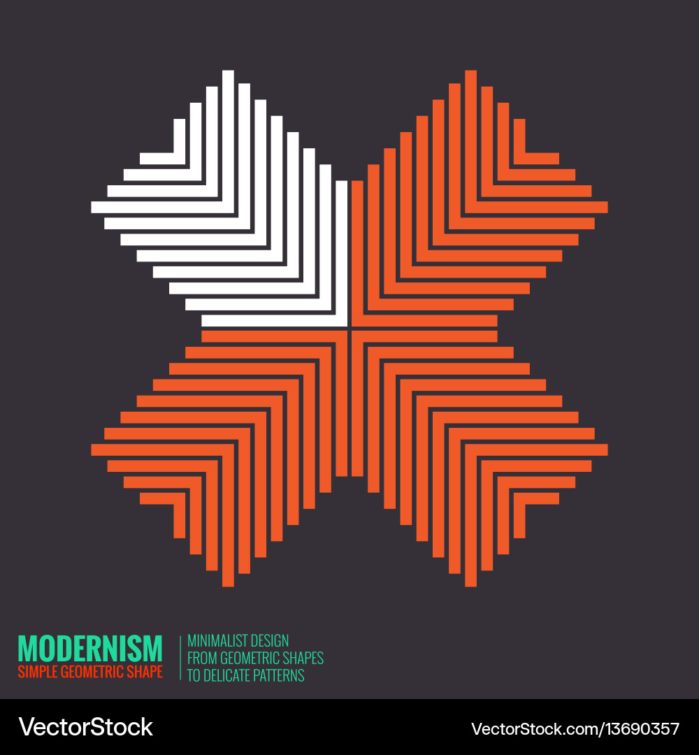 Minimalistic geometric design Royalty Free Vector Image