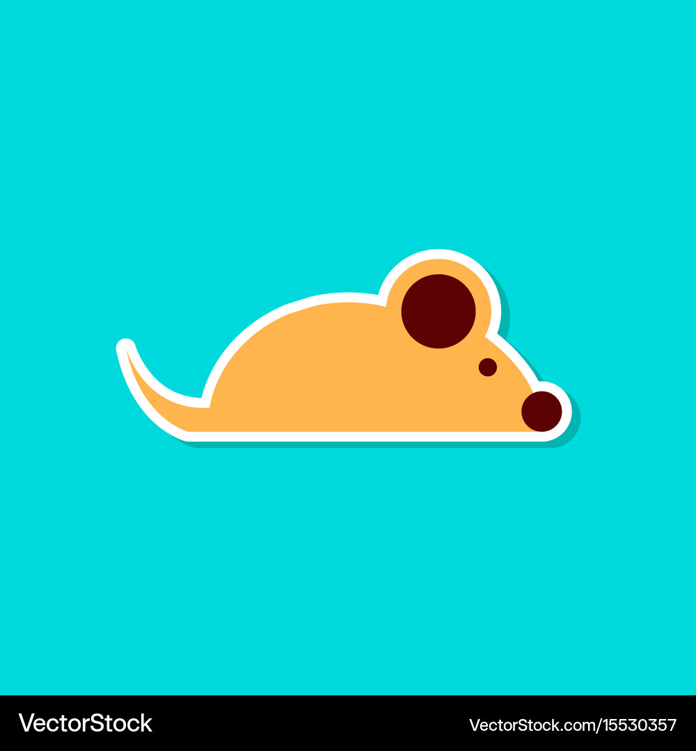 Paper sticker on stylish background pet mouse – Free Vector | VectorStock