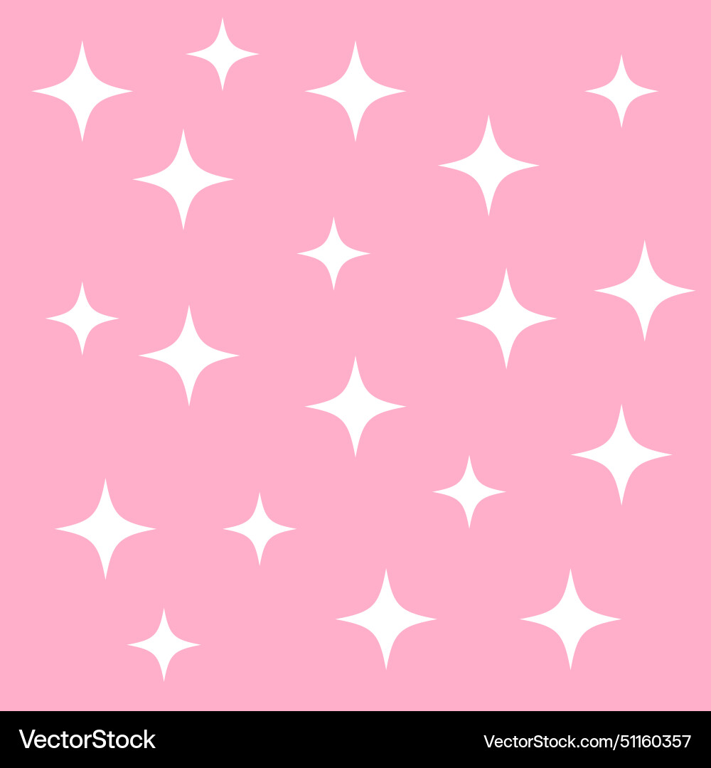 Pink and white twinkling star pattern design Vector Image