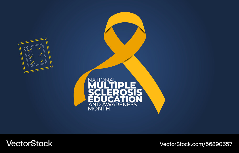 Raising awareness national multiple sclerosis Vector Image