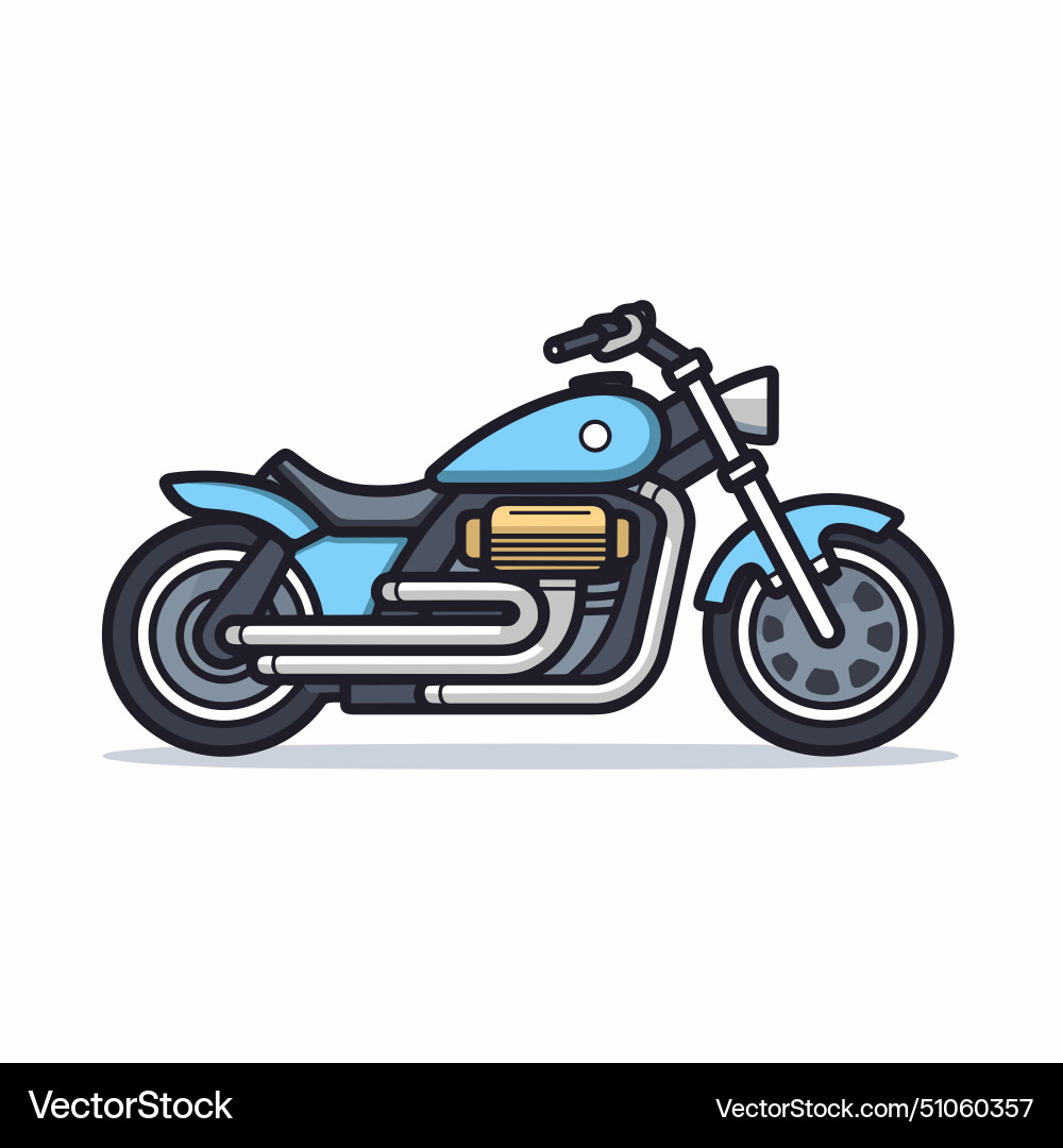 Simple motorcycle icon design template Royalty Free Vector