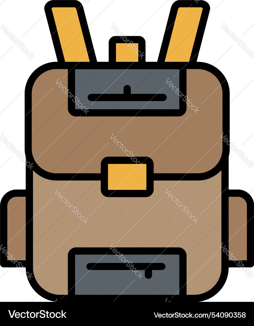 Backpack line filled icon design Royalty Free Vector Image