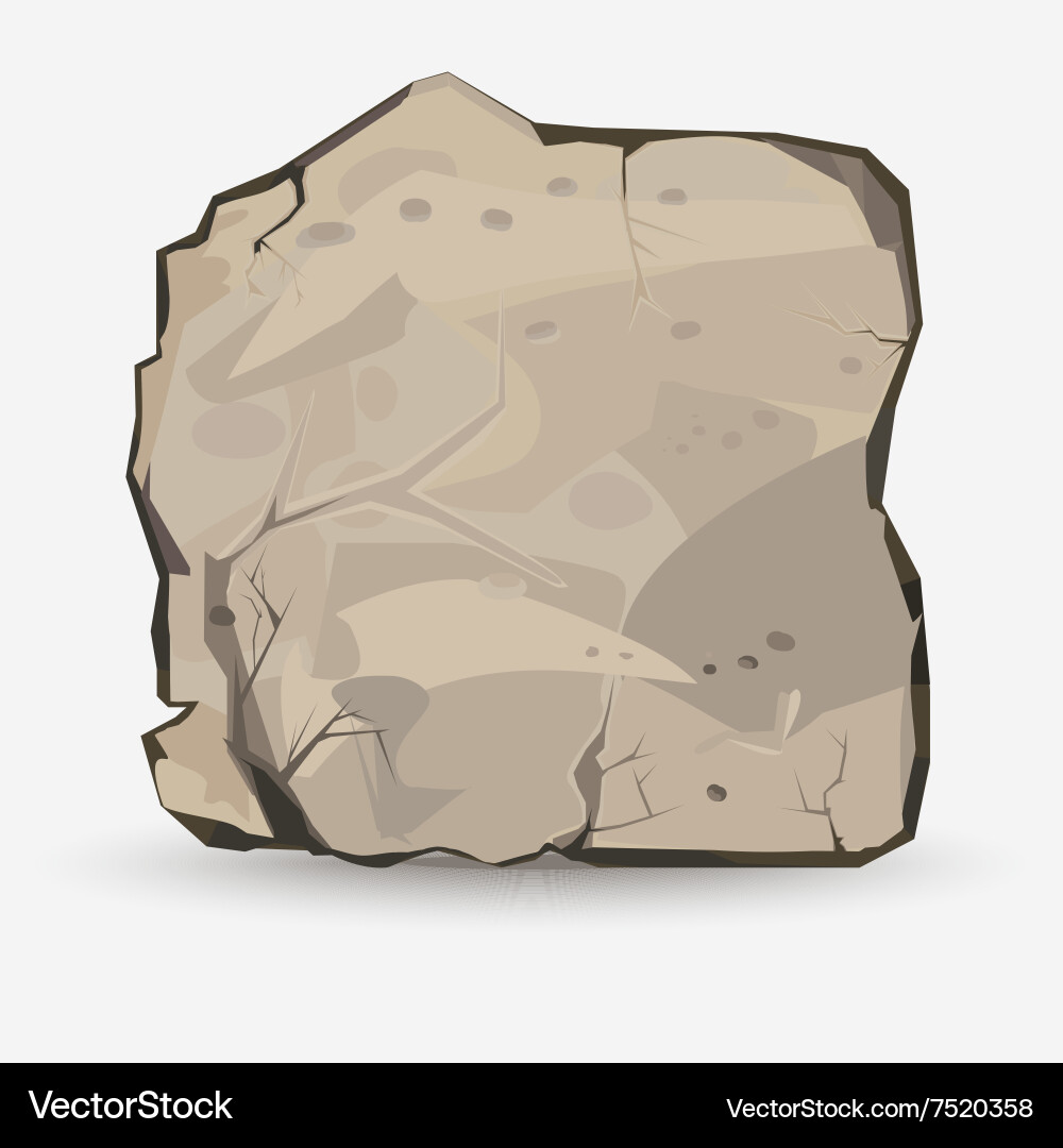Big rock stone Royalty Free Vector Image - VectorStock