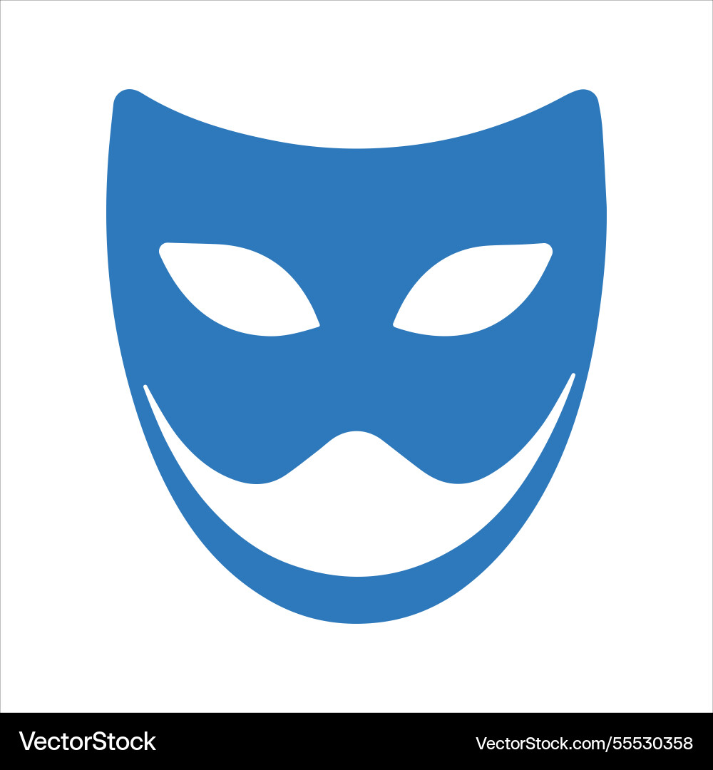 Comedy mask icon face mask icon Royalty Free Vector Image