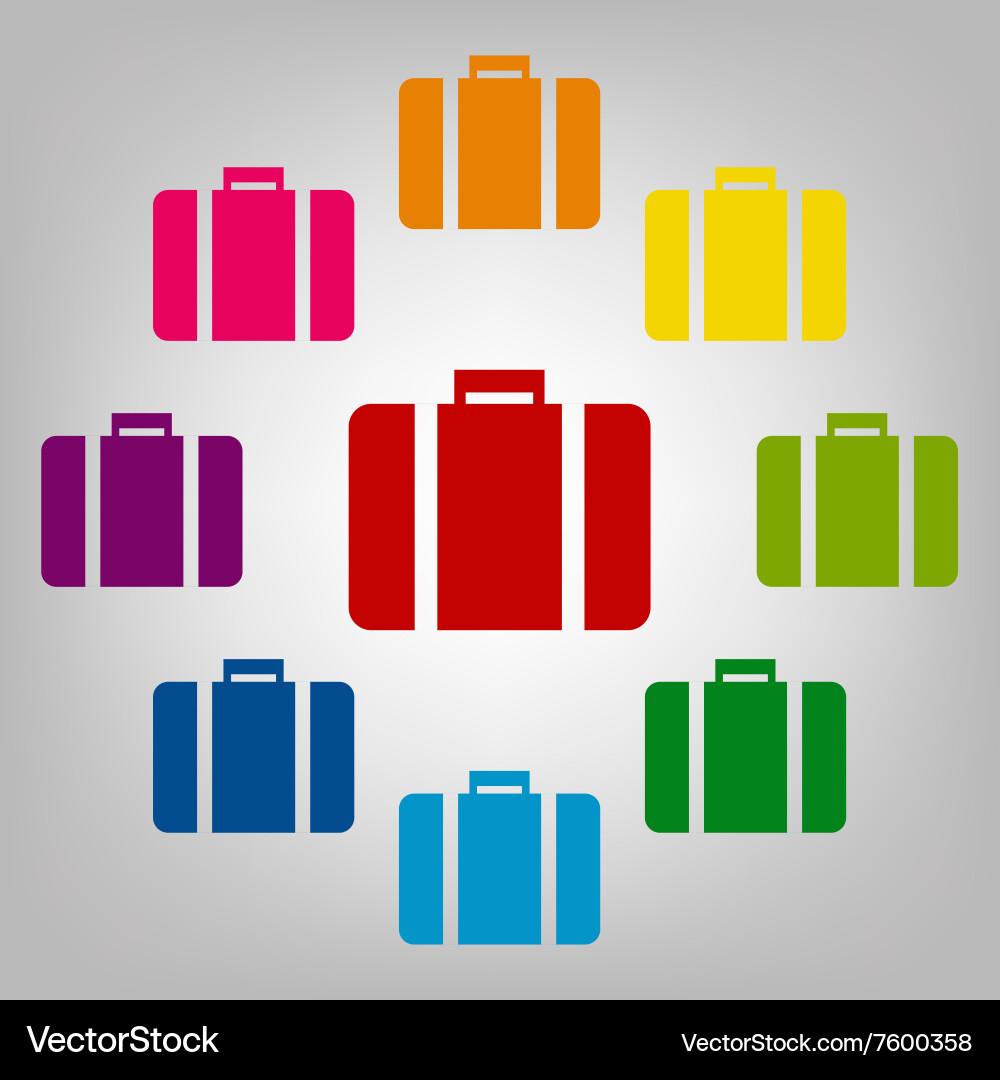 Icons colorful set Royalty Free Vector Image - VectorStock