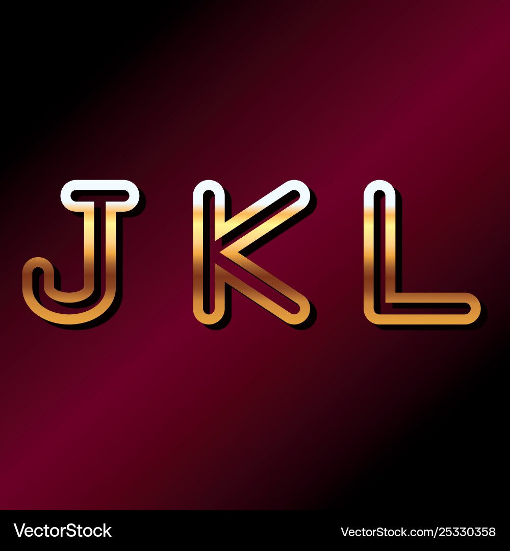Jkl alphabet fonts Royalty Free Vector Image - VectorStock