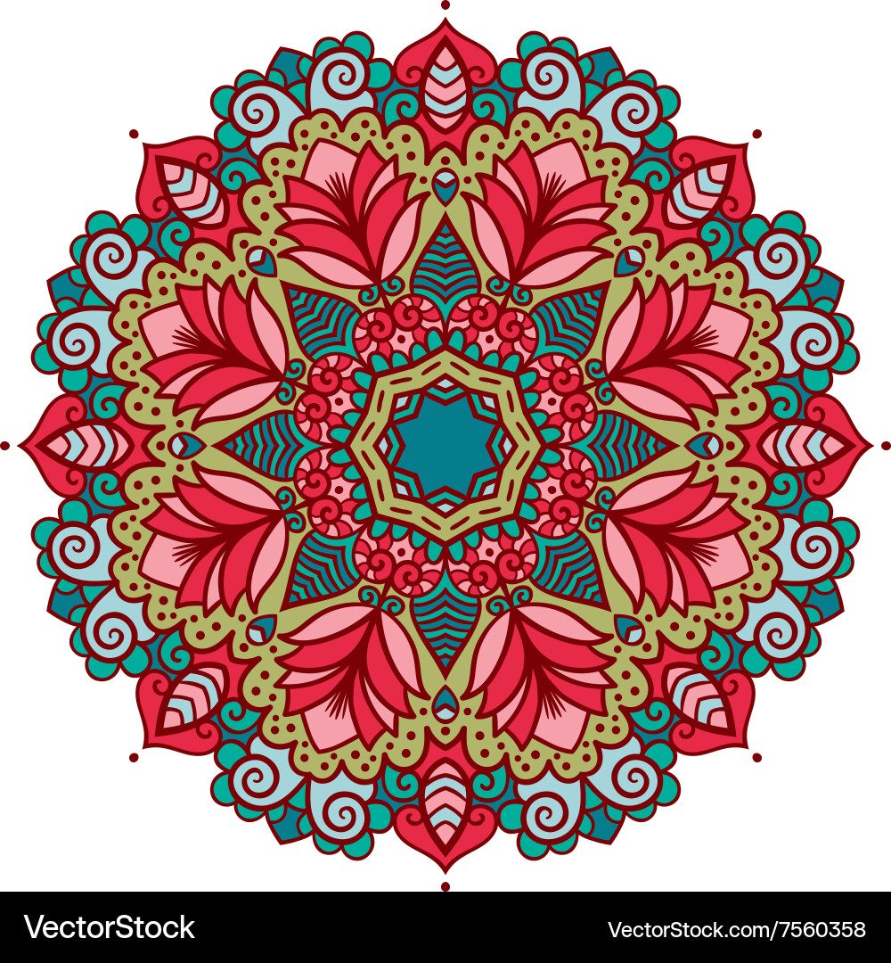 Mandala ornament Royalty Free Vector Image - VectorStock