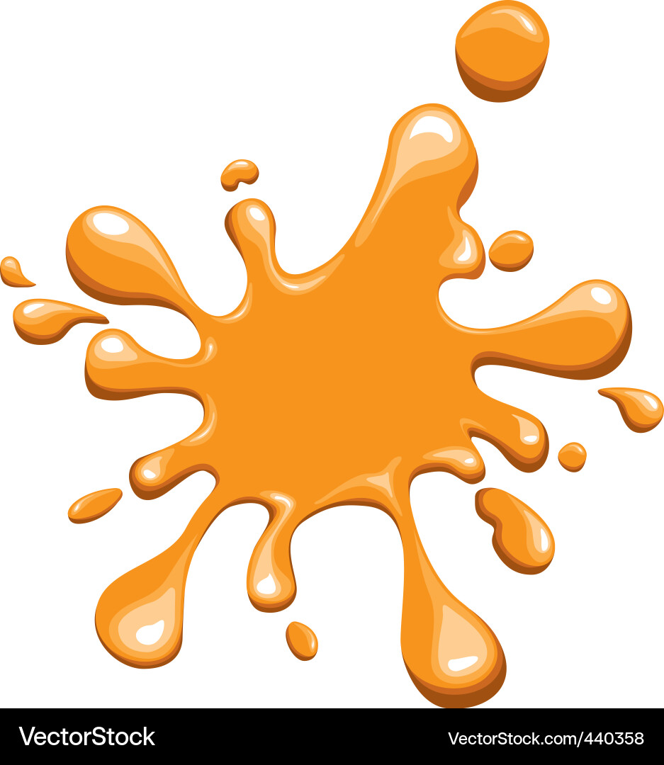 Orange splodge Royalty Free Vector Image - VectorStock