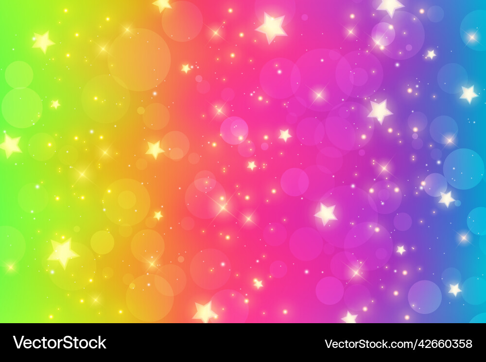 Rainbow fantasy background bright multicolored Vector Image