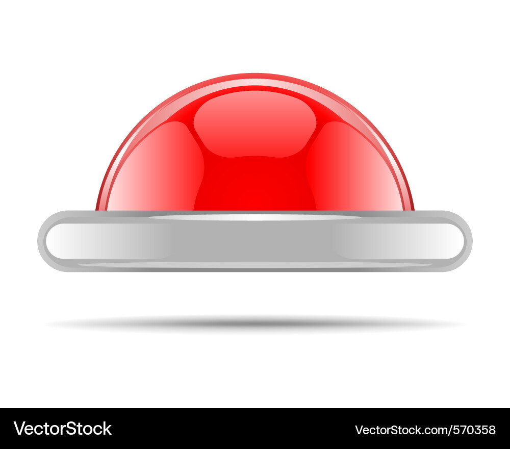 Red button Royalty Free Vector Image - VectorStock