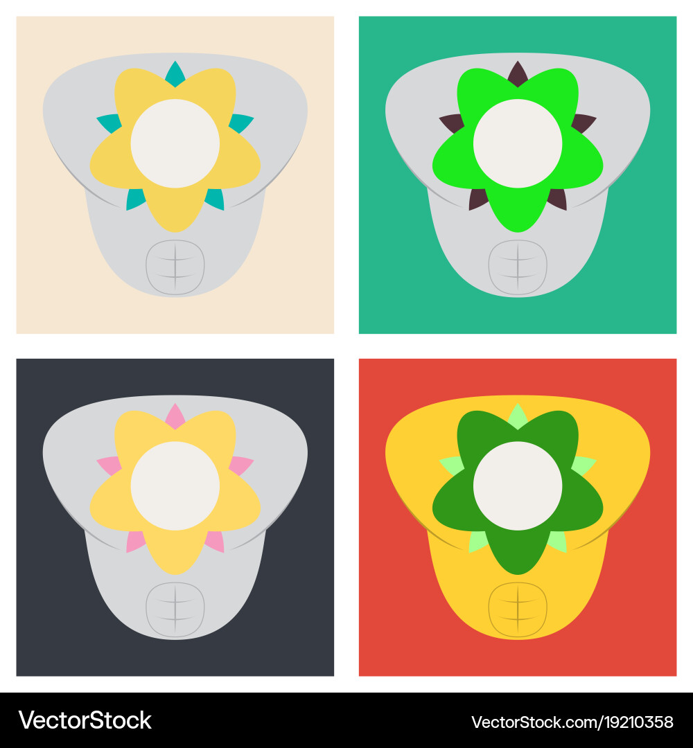 Set of superhero color flat badges emblems logos Vector Image