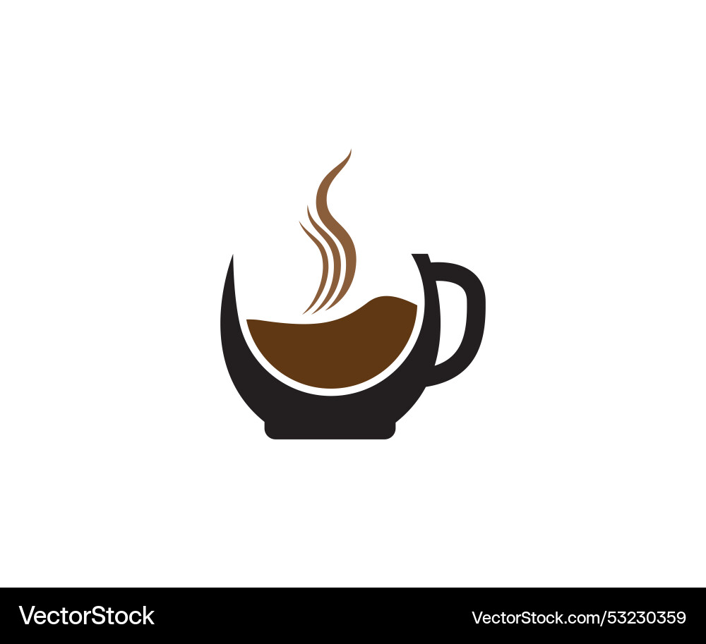 A cup of coffee logo template Royalty Free Vector Image