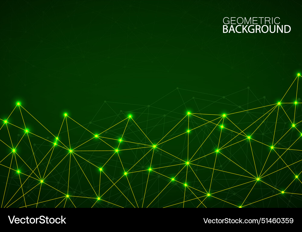 Abstract polygonal background and connecting dots Vector Image