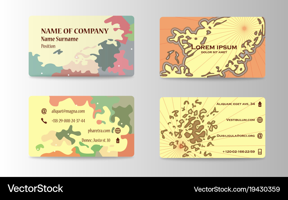 Business card background collection Royalty Free Vector
