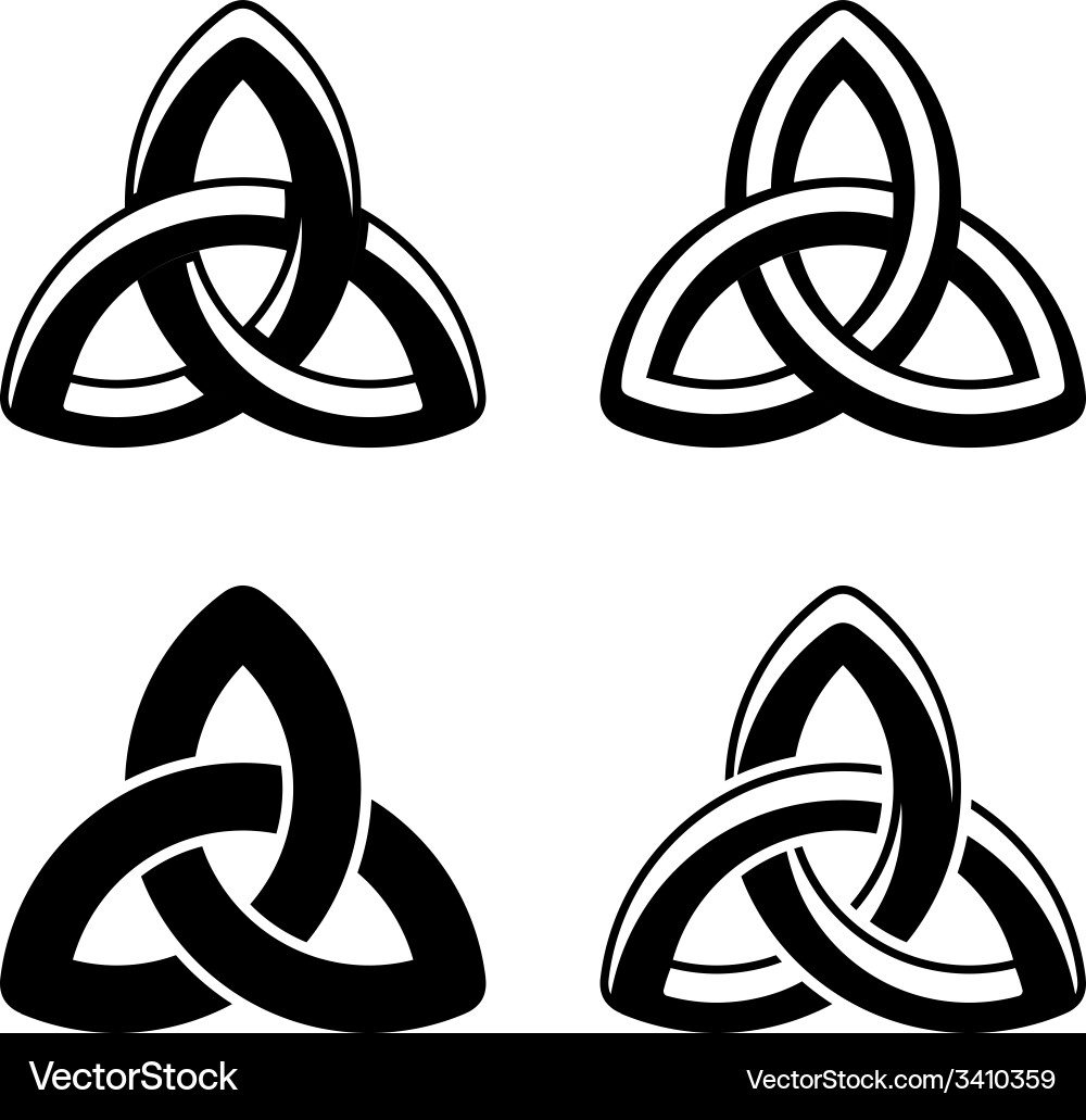 Celtic knot black white symbols Royalty Free Vector Image